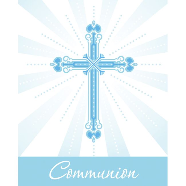 Blessings Blue Communion Invitations: Party at Lewis Elegant Party ...