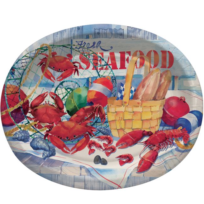 Seafood Celebration 12-inch Oval Plates: Party at Lewis Elegant Party ...