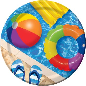 Pool Play Beach Ball 9-inch Plates: Party at Lewis Elegant Party ...