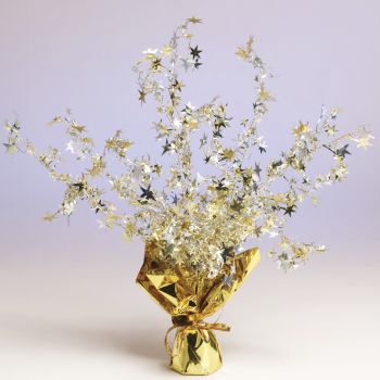 Gold and Silver Stars Foil Spray Centerpiece: Party at Lewis Elegant ...
