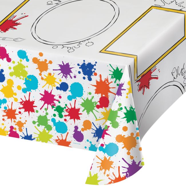 Art Party Activity Paper Tablecloth: Party at Lewis Elegant Party ...