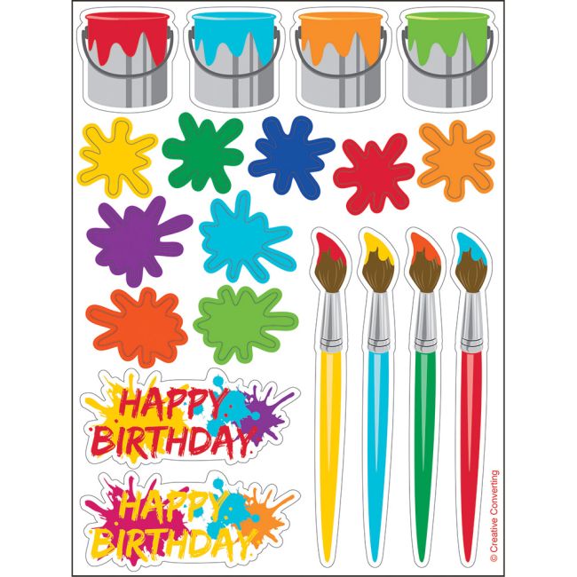 Art Party Value Stickers: Party at Lewis Elegant Party Supplies ...