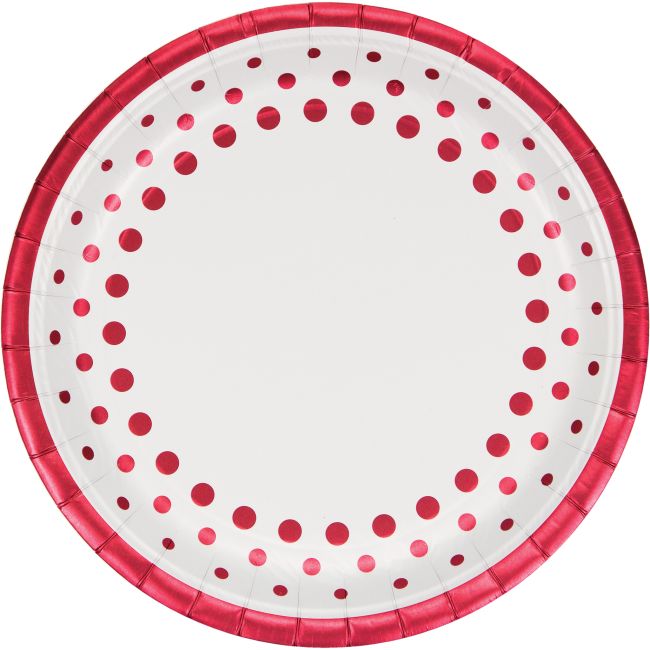 Sparkle and Shine Ruby Foil 10.25-inch Plates: Party at Lewis Elegant ...