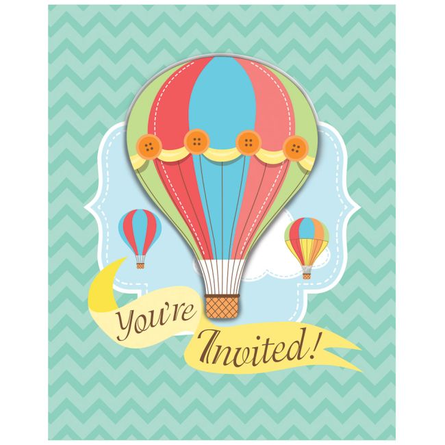 Up Up and Away Baby Shower Invitations: Party at Lewis Elegant Party ...
