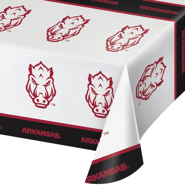 Arkansas Razorbacks Plastic Tablecloth: Party at Lewis Elegant Party ...