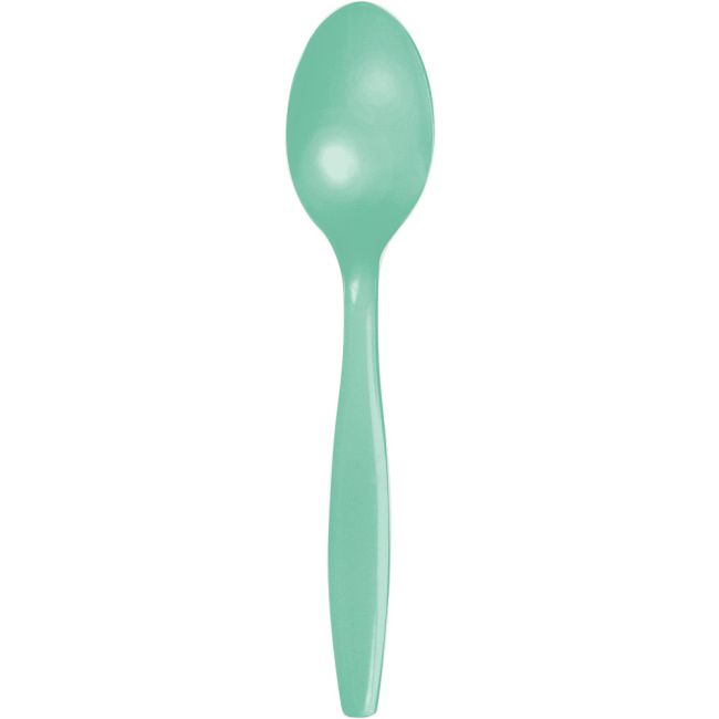 Fresh Mint Green Heavy Duty Plastic Spoons: Party at Lewis Elegant ...