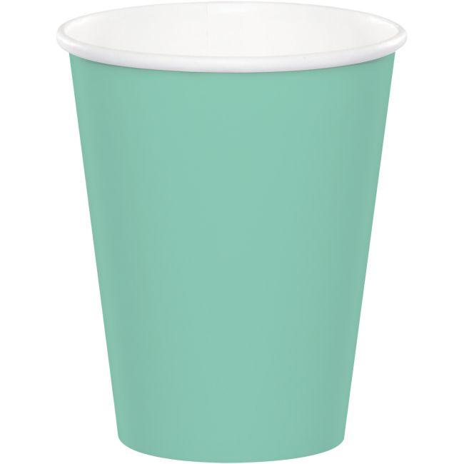 Fresh Mint Green 9 oz Hot or Cold Paper Cups: Party at Lewis Elegant ...