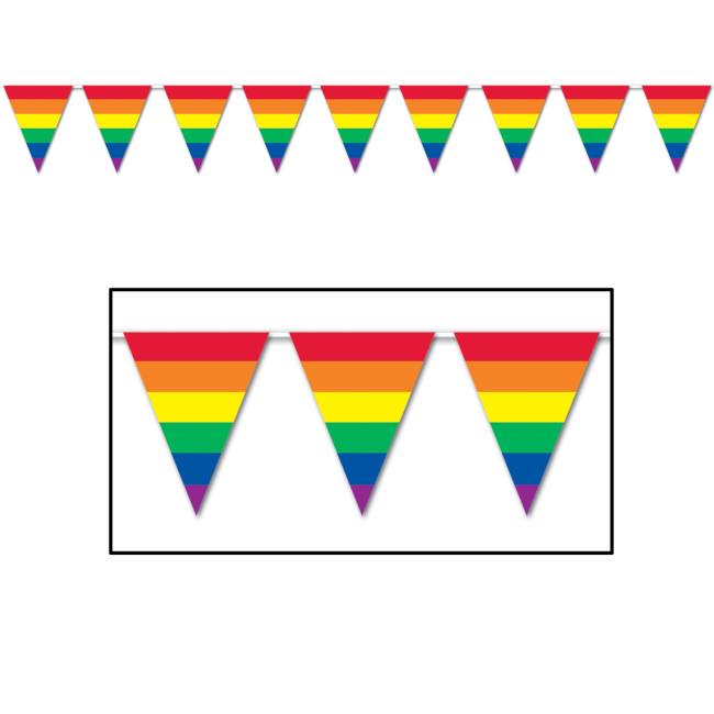 Rainbow All Weather Pennant Banner: Party at Lewis Elegant Party ...
