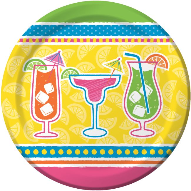 Cocktail Time 9-inch Plates: Party at Lewis Elegant Party Supplies ...