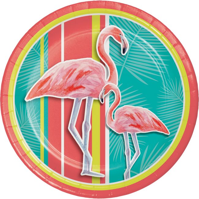 Island Oasis Flamingo 9-inch Plates: Party at Lewis Elegant Party ...