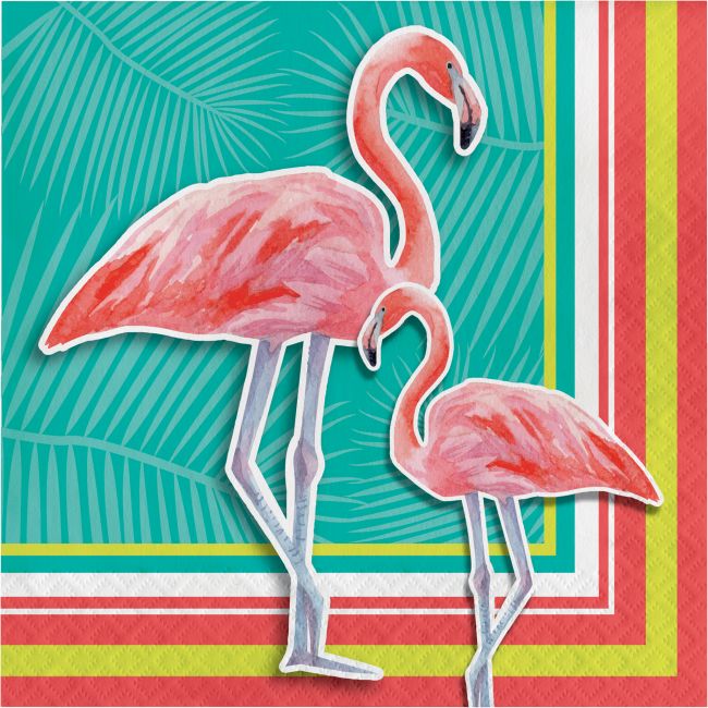 Island Oasis Flamingo Lunch Napkins: Party at Lewis Elegant Party ...