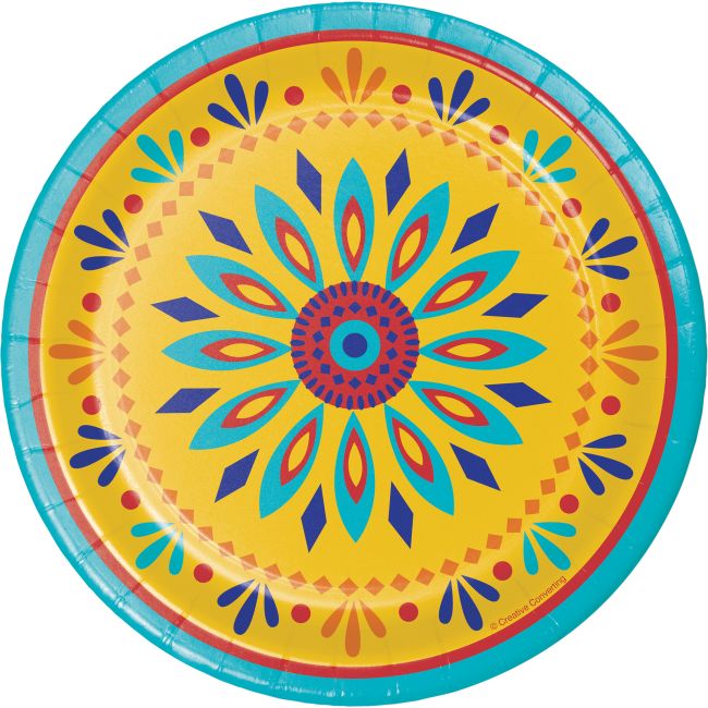 Painted Pottery 7-inch Plates: Party at Lewis Elegant Party Supplies ...