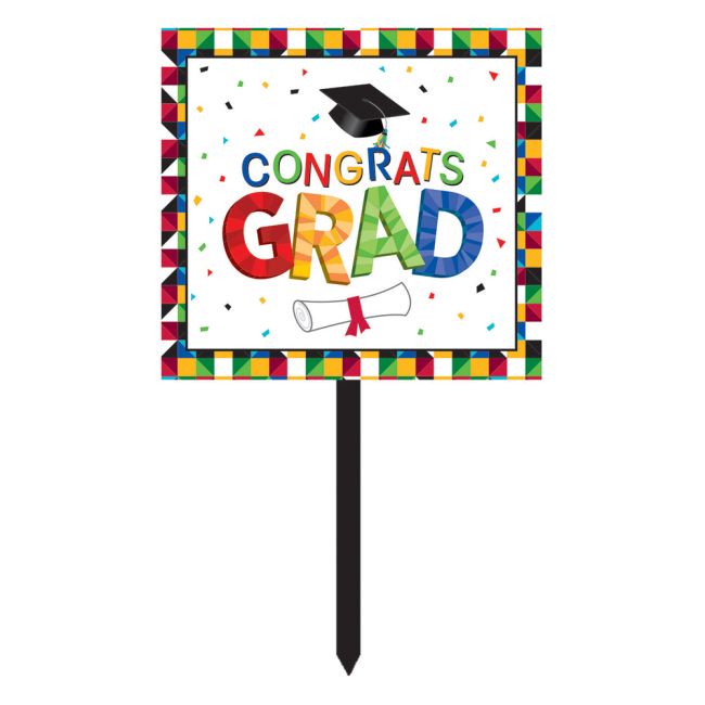 Graduation Fractal Fun Yard Sign: Party at Lewis Elegant Party Supplies ...