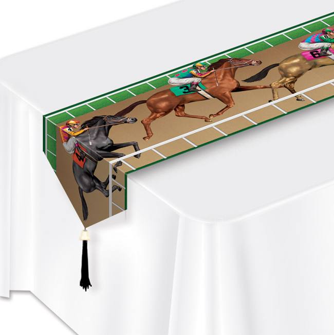 Printed Horse Racing Laminated Paper Table Runner: Party at Lewis ...