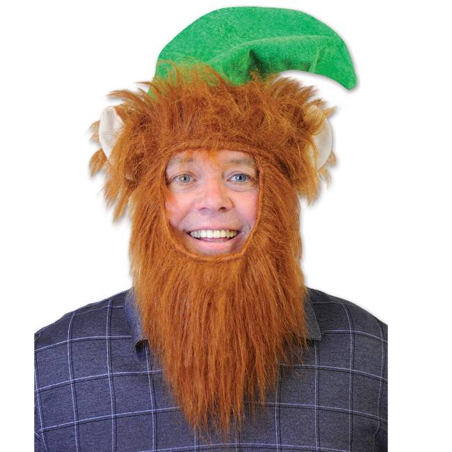 Green Elf Hat w/Beard: Party at Lewis Elegant Party Supplies, Plastic ...