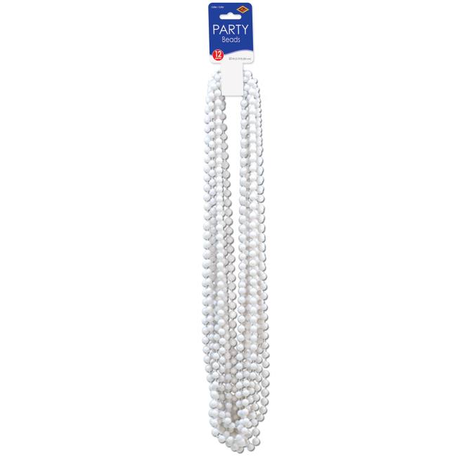 White Party Beads: Party at Lewis Elegant Party Supplies, Plastic ...