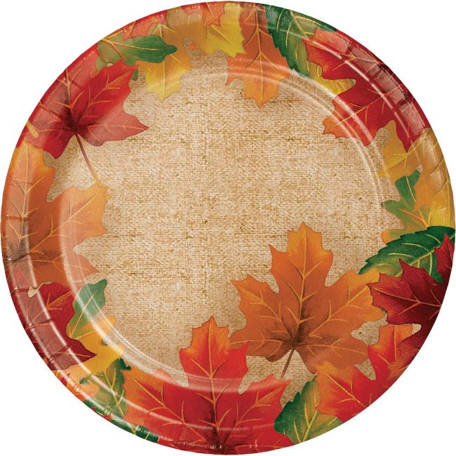 Rustic Leaves 9-inch Plates: Party at Lewis Elegant Party Supplies ...