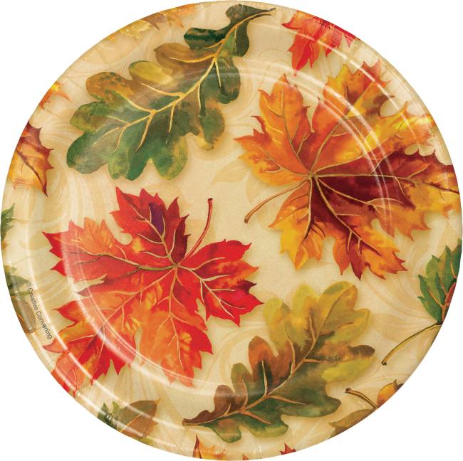 Fall Flourish 7-inch Plate: Party at Lewis Elegant Party Supplies ...