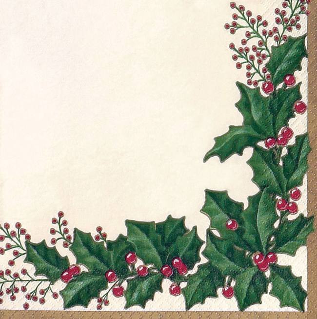 Winter Holly 3-Ply Dinner Napkins: Party at Lewis Elegant Party ...