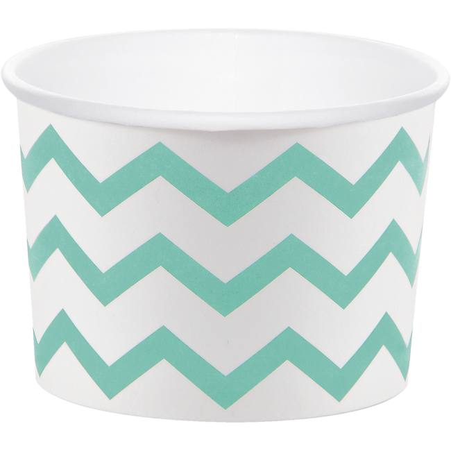 Fresh Mint Green Chevron Stripe Paper Treat Cups: Party at Lewis ...