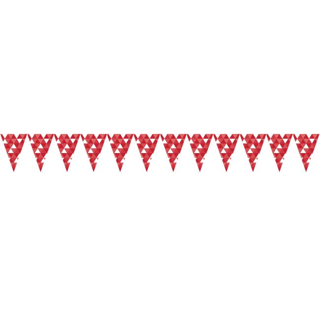 Fractal Red Paper Flag Banner: Party at Lewis Elegant Party Supplies ...
