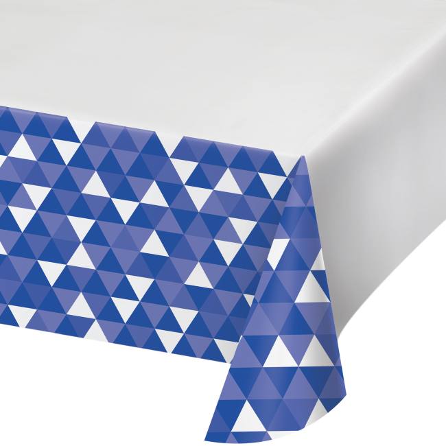Fractal Cobalt Blue Plastic Tablecloth: Party at Lewis Elegant Party ...