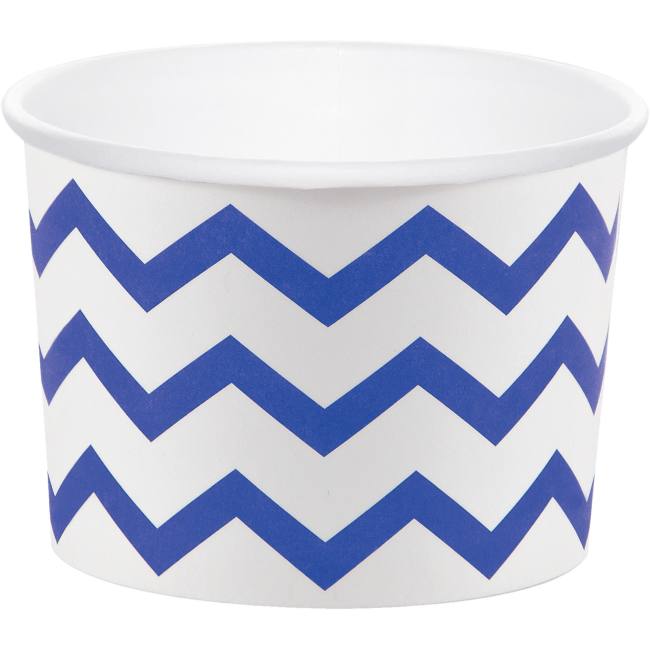Cobalt Blue Chevron Stripe Paper Treat Cups: Party at Lewis Elegant ...