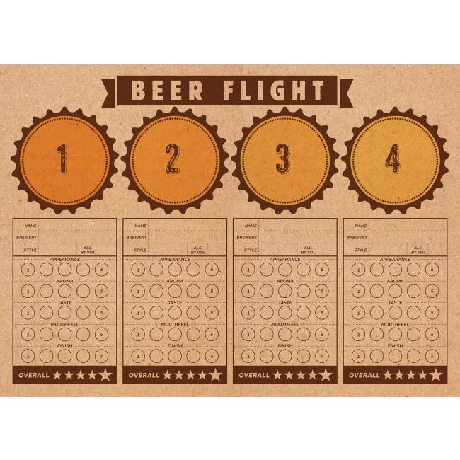 Cheers and Beers Beer Flight Tasting Paper Placemats: Party at Lewis ...