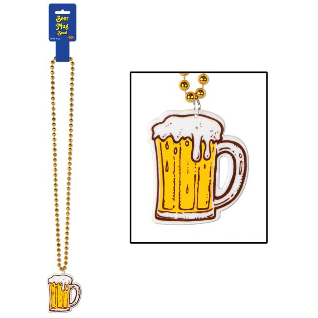 Beads w/Beer Mug Medallion: Party at Lewis Elegant Party Supplies ...