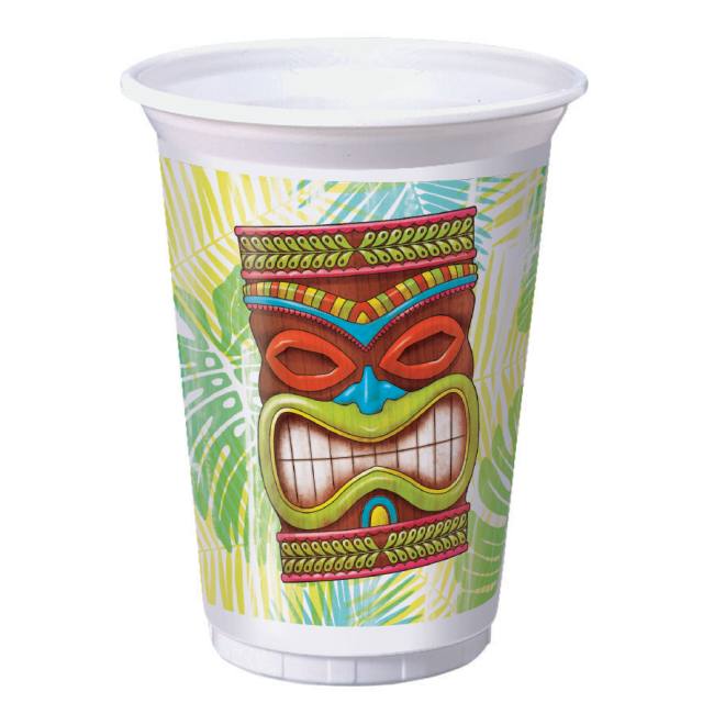 Tiki Time 16 oz Plastic Cups: Party at Lewis Elegant Party Supplies ...
