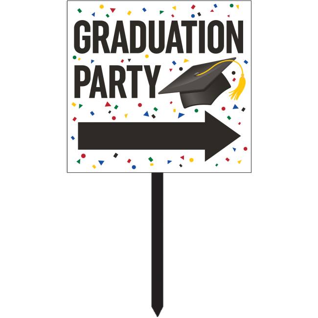 Graduation Directional Yard Sign: Party at Lewis Elegant Party Supplies ...