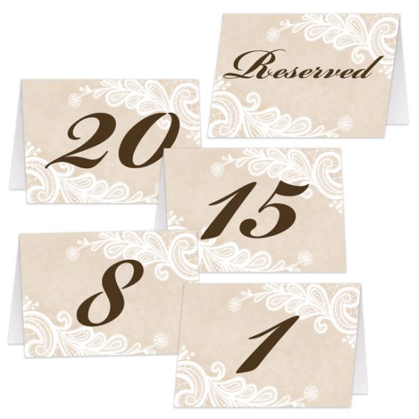 Table Number and Reserved Cards: Party at Lewis Elegant Party Supplies ...