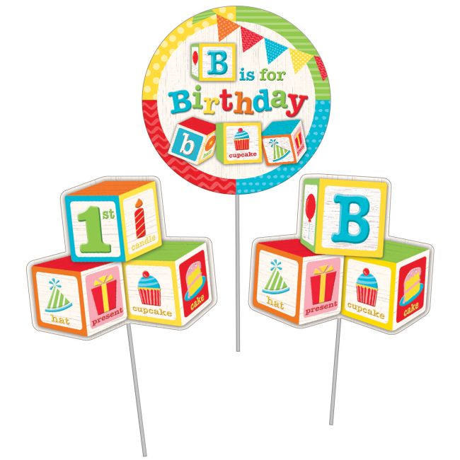 ABC Birthday Centerpiece Decorating Sticks: Party at Lewis Elegant ...