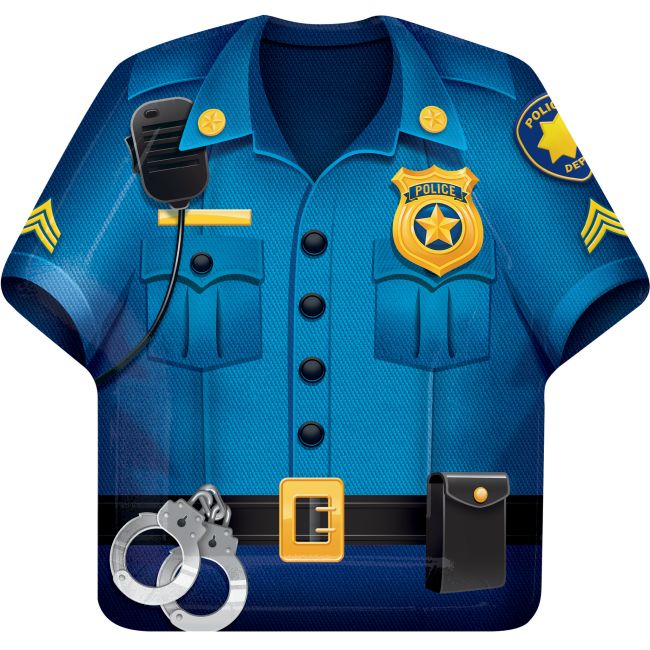 Police Party Shaped 9-inch Plates: Party at Lewis Elegant Party ...
