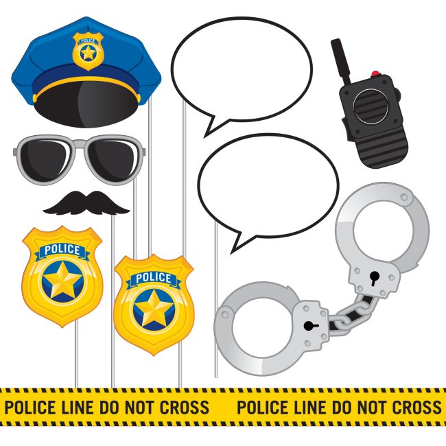 Police Party Photo Booth Props: Party at Lewis Elegant Party Supplies ...