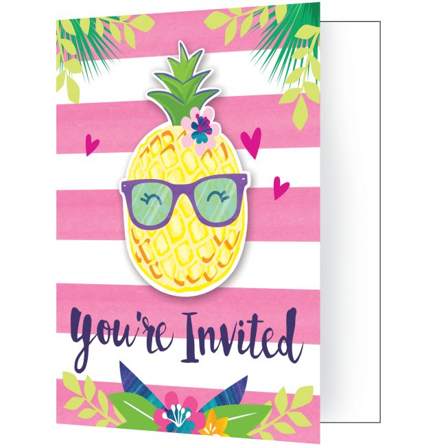 Pineapple N Friends Invitations: Party at Lewis Elegant Party Supplies ...