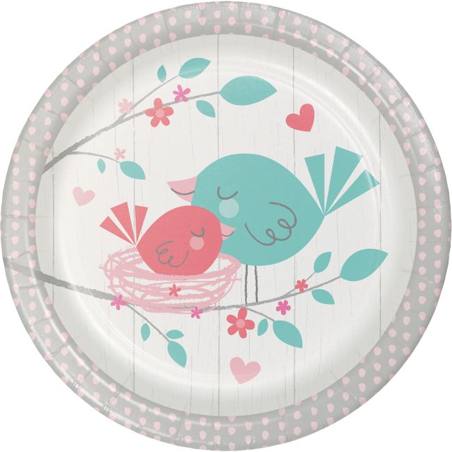 Hello Baby Girl 7-inch Plates: Party at Lewis Elegant Party Supplies ...