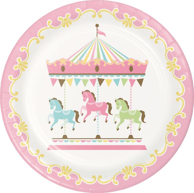 Carousel 9-inch Plates: Party at Lewis Elegant Party Supplies, Plastic ...