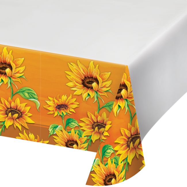 Fall Sunflower Plastic Tablecloth: Party at Lewis Elegant Party ...
