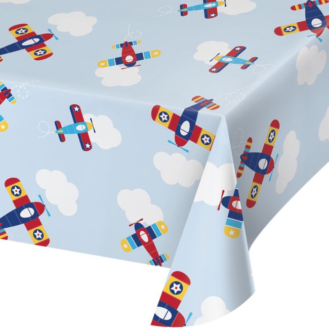 Lil Flyer Airplane Plastic Tablecloth: Party at Lewis Elegant Party ...
