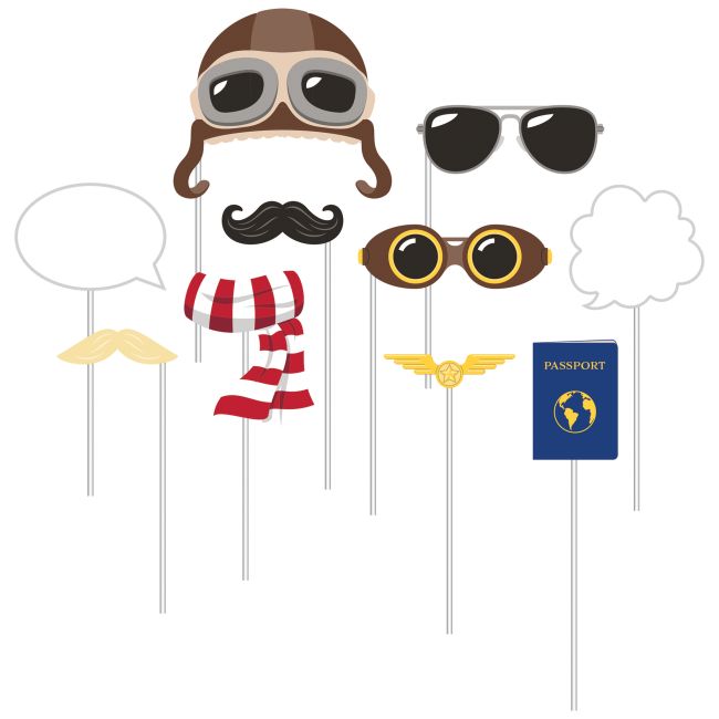 Lil Flyer Airplane Photo Booth Props: Party at Lewis Elegant Party ...