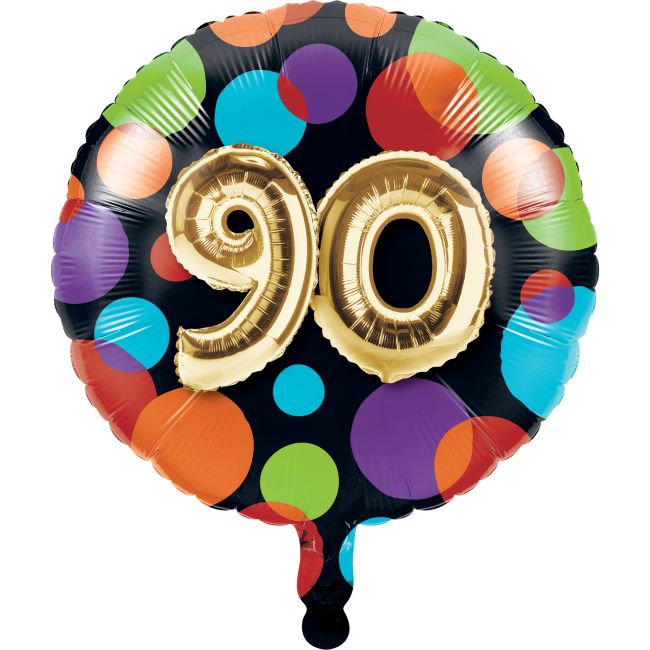Gold Balloon Birthday 90th Birthday Foil Balloon: Party at Lewis ...