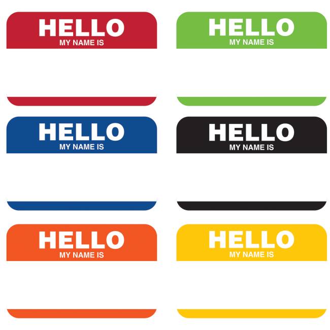 Name Tags Hello My Name Is: Party at Lewis Elegant Party Supplies ...