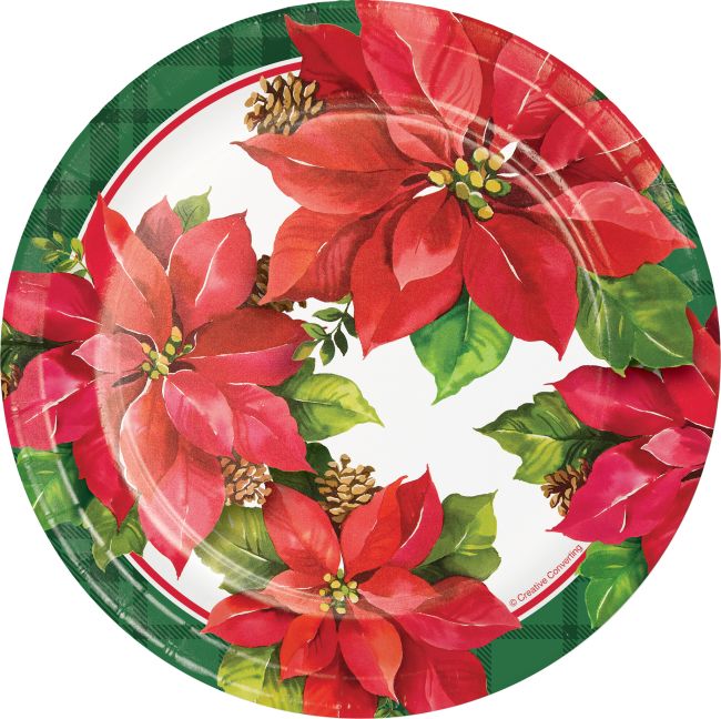 Christmas Poinsettia 7-inch Plates: Party at Lewis Elegant Party ...