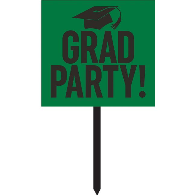 Graduation Yard Sign Green: Party at Lewis Elegant Party Supplies ...