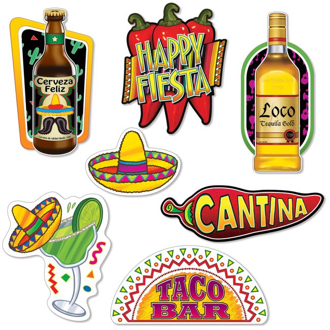 Fiesta Cutouts: Party at Lewis Elegant Party Supplies, Plastic ...