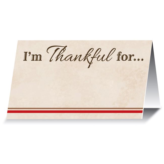 I'm Thankful For... Thanksgiving Place Cards: Party at Lewis Elegant ...