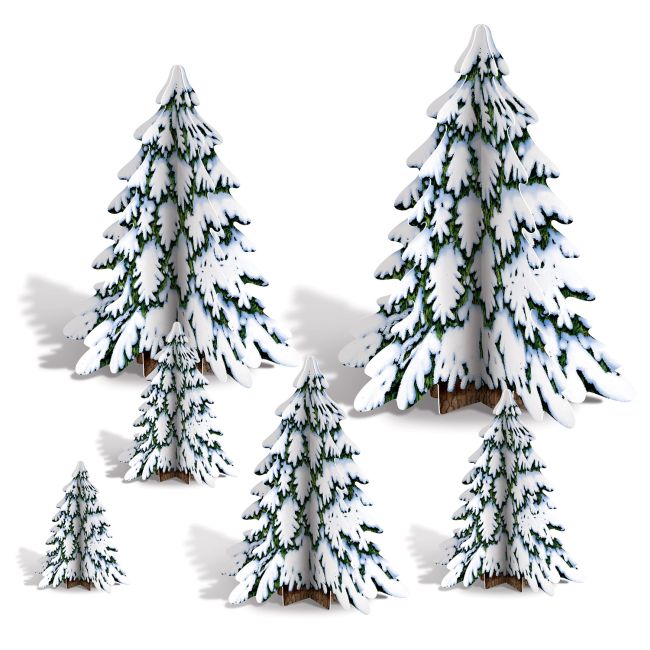 3-D Winter Pine Tree Centerpieces: Party at Lewis Elegant Party ...