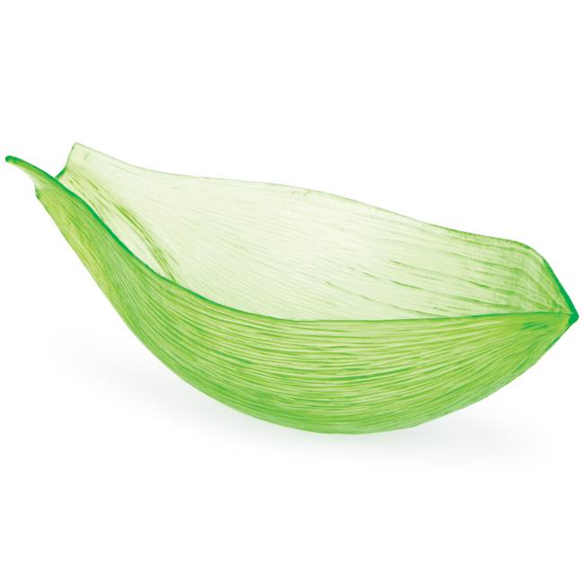 Palm Leaf Translucent Lime Green Plastic Bowl: Party at Lewis Elegant ...