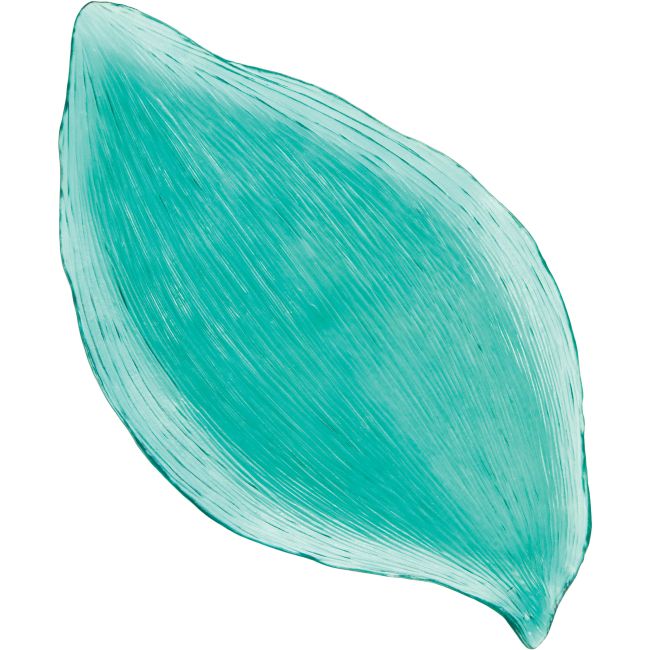 Palm Leaf Translucent Aqua Plastic Platter: Party at Lewis Elegant ...